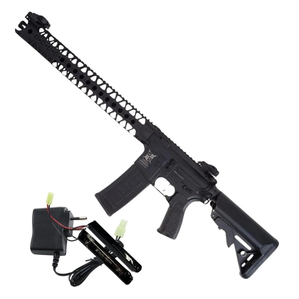 Delta Armory AR15 LA 16.2″ BRAVO Siyah AEG Airsoft Tüfek / Pil Şarj ...