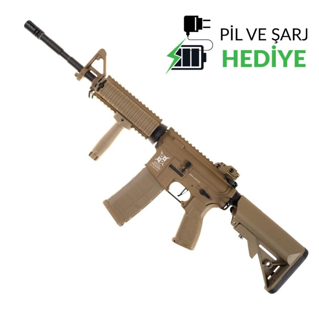 Delta Armory AR15 RIS ALPHA Full Metal Tan AEG Airsoft Tüfek - ISG Airsoft