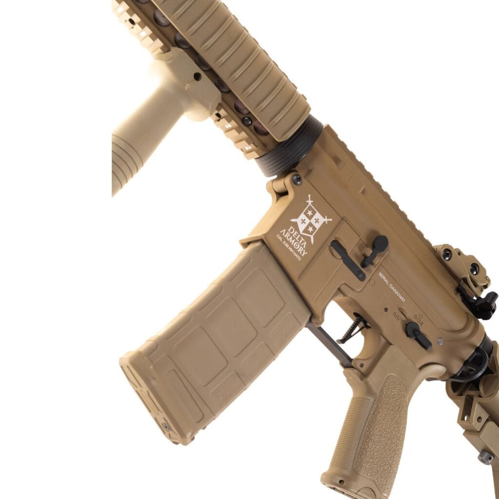 Delta Armory AR15 RIS ALPHA Full Metal Tan AEG Airsoft Tüfek - ISG Airsoft
