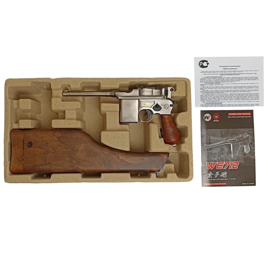 WE Mauser M712 Marking Silver GBB Airsoft Tabanca - ISG Airsoft