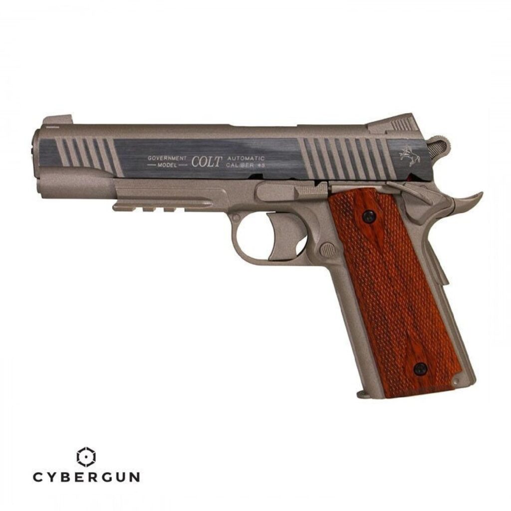 CYBERGUN Colt 1911 Rail Gun Gümüş CO2 NBB Airsoft Tabanca - ISG Airsoft