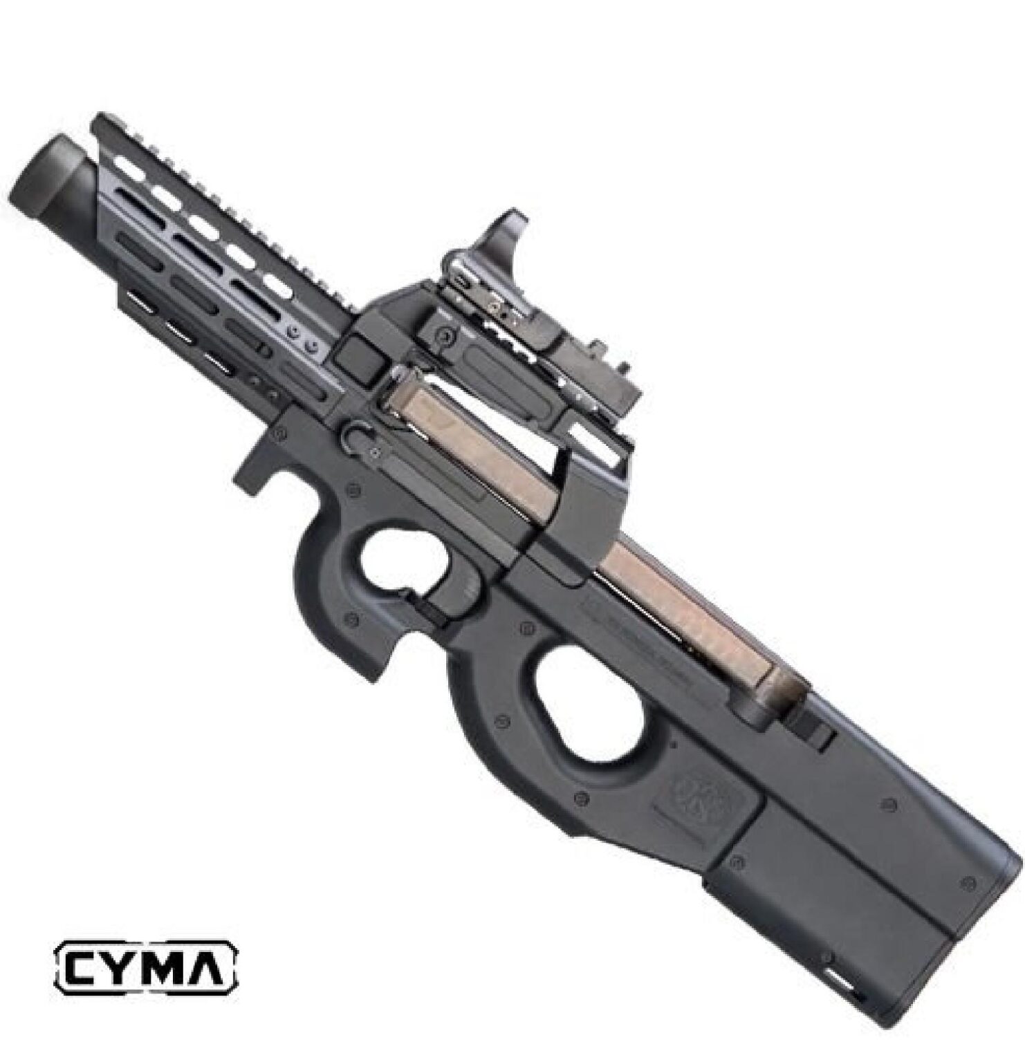 CYMA P90 RIS Raylı Siyah AEG Airsoft Tüfek - ISG Airsoft