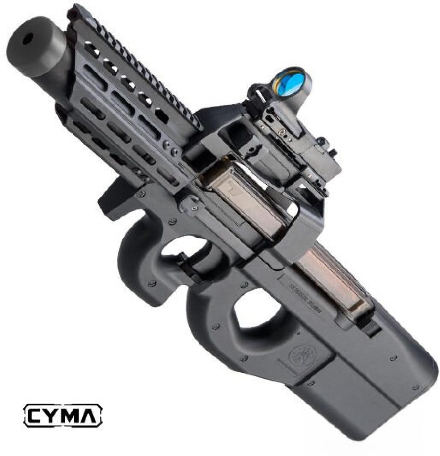 CYMA P90 RIS Raylı Siyah AEG Airsoft Tüfek - ISG Airsoft